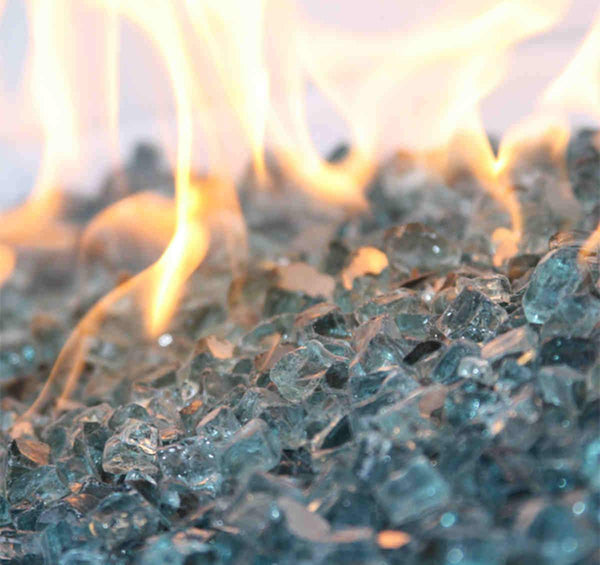 American Fire Glass - Azuria Reflective 1/2" - ConcreteCreationsLA