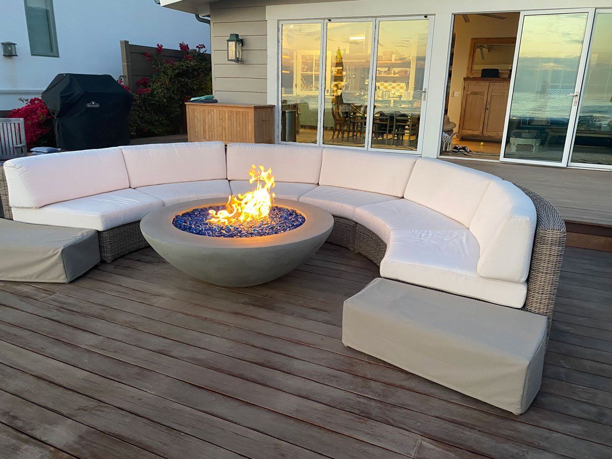 Simplicity Edge 54" x18" with 8" lip in Natural Concrete Color ...