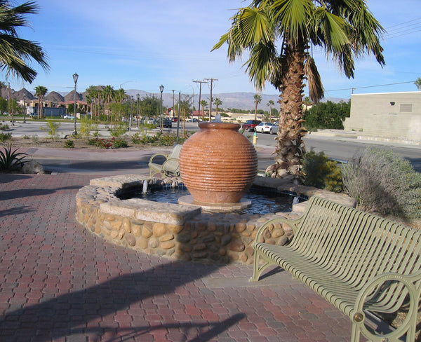 The Aladdin Ribbed Fountain - ConcreteCreationsLA